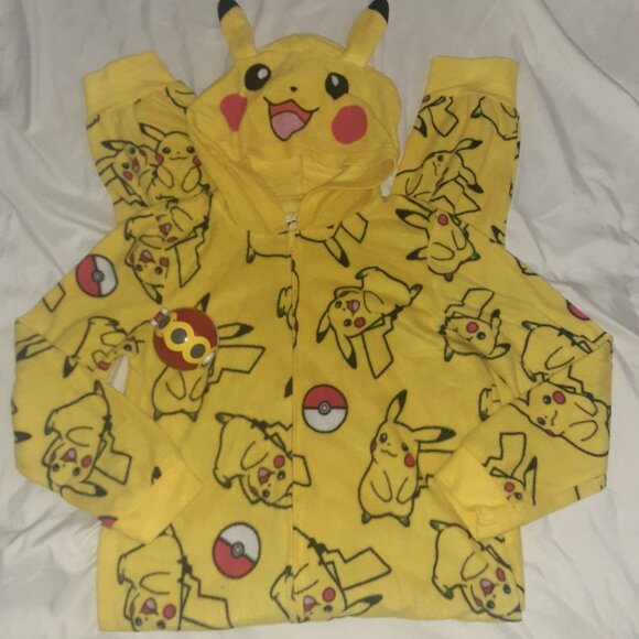 Pokemon | Pajamas | Pokemon Pikachu Costume Pokeball Union Suit Hooded ...